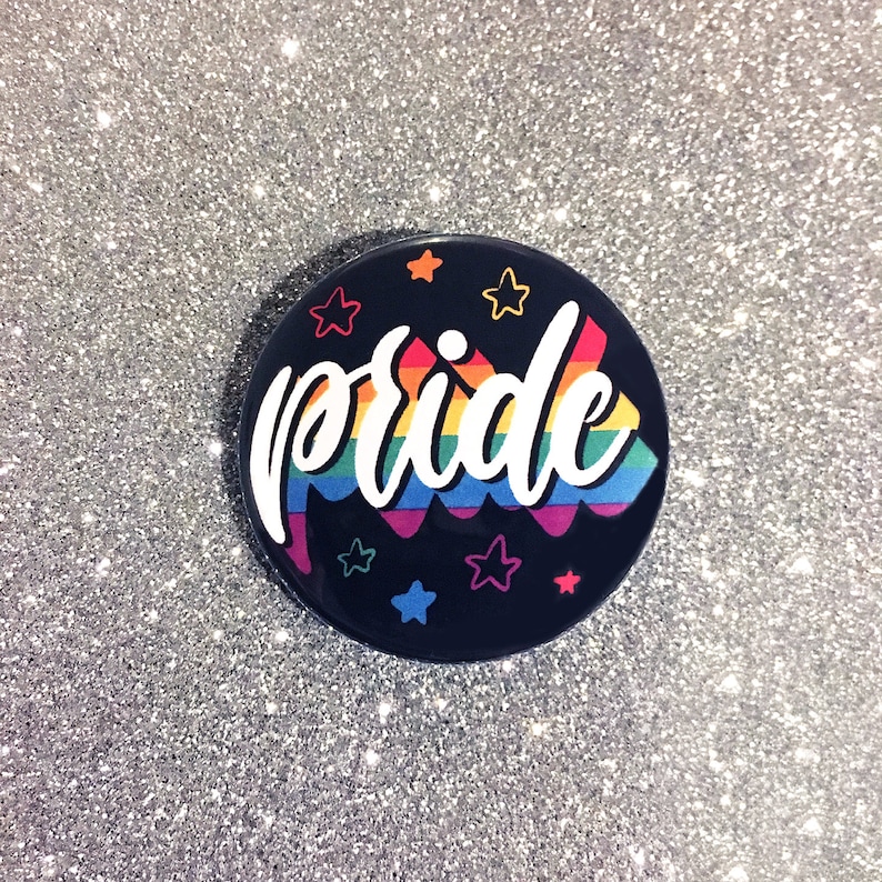 Pride Buttons 1.5 in Pinback Button Set LGBT Cute Hand | Etsy