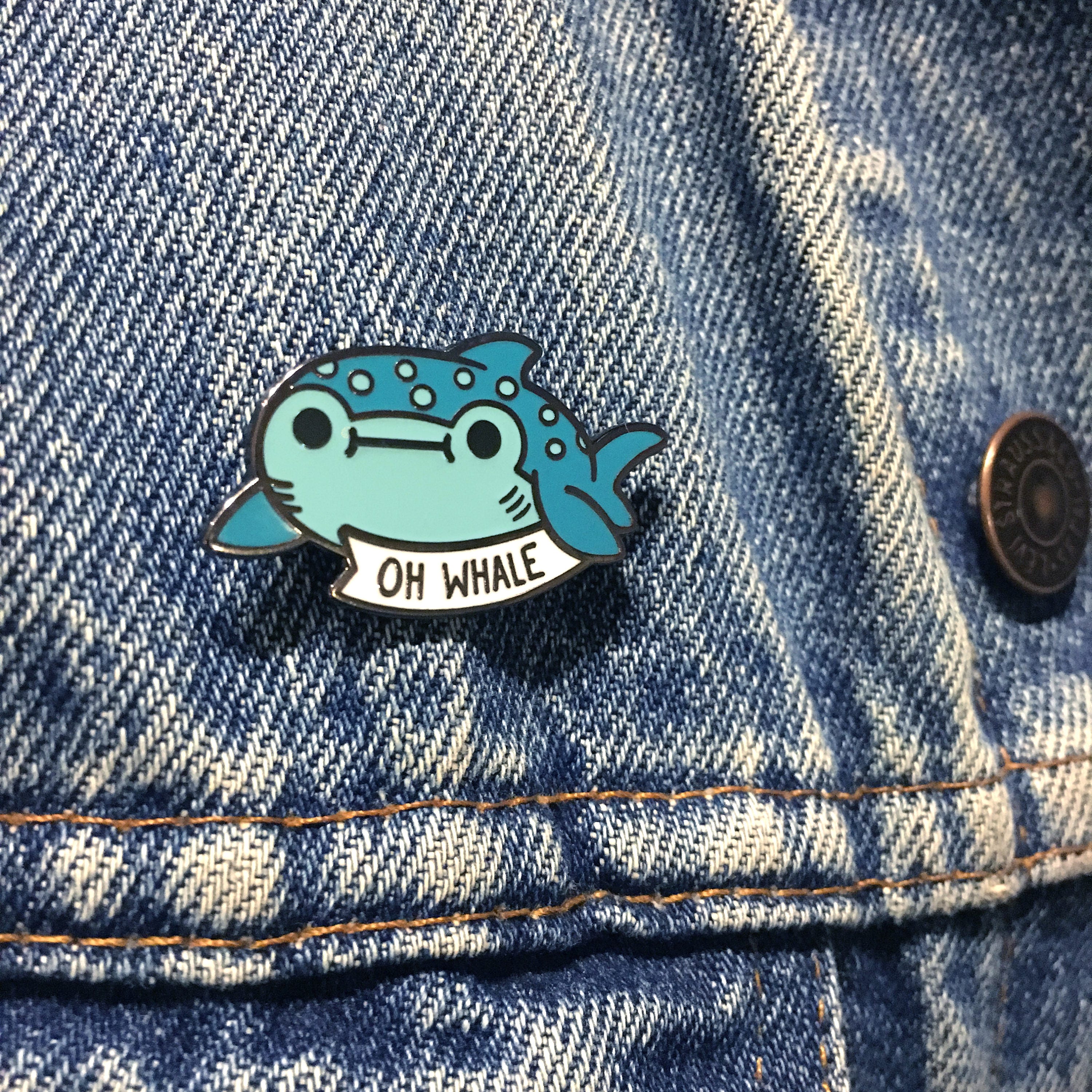 Oh Whale Hard Enamel Pin Lapel Pin Cute Whale Shark Pin - Etsy