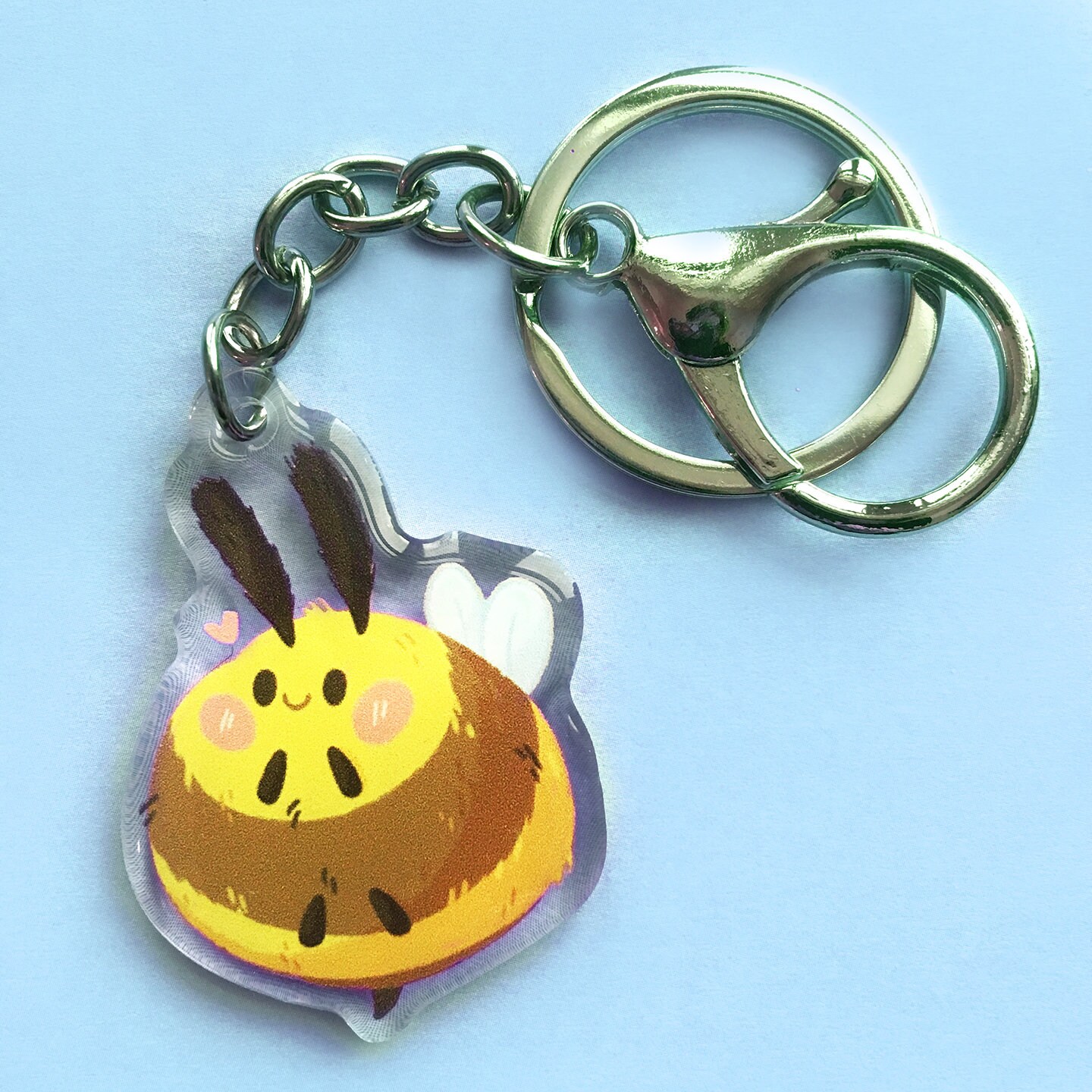 Chubby Bees Acrylic Keychains 1.5 in Double-sided Bumblebee | Etsy