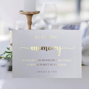 Loving Memory Sign Memory Table Sign in Loving Memory Memorial - Etsy
