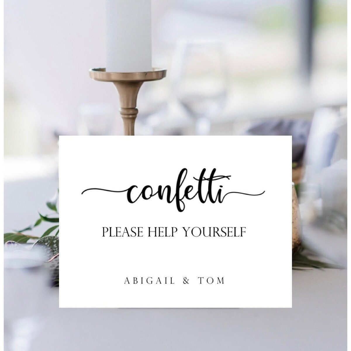 FOIL Confetti Sign Wedding Confetti Sign Foil Wedding Sign - Etsy UK