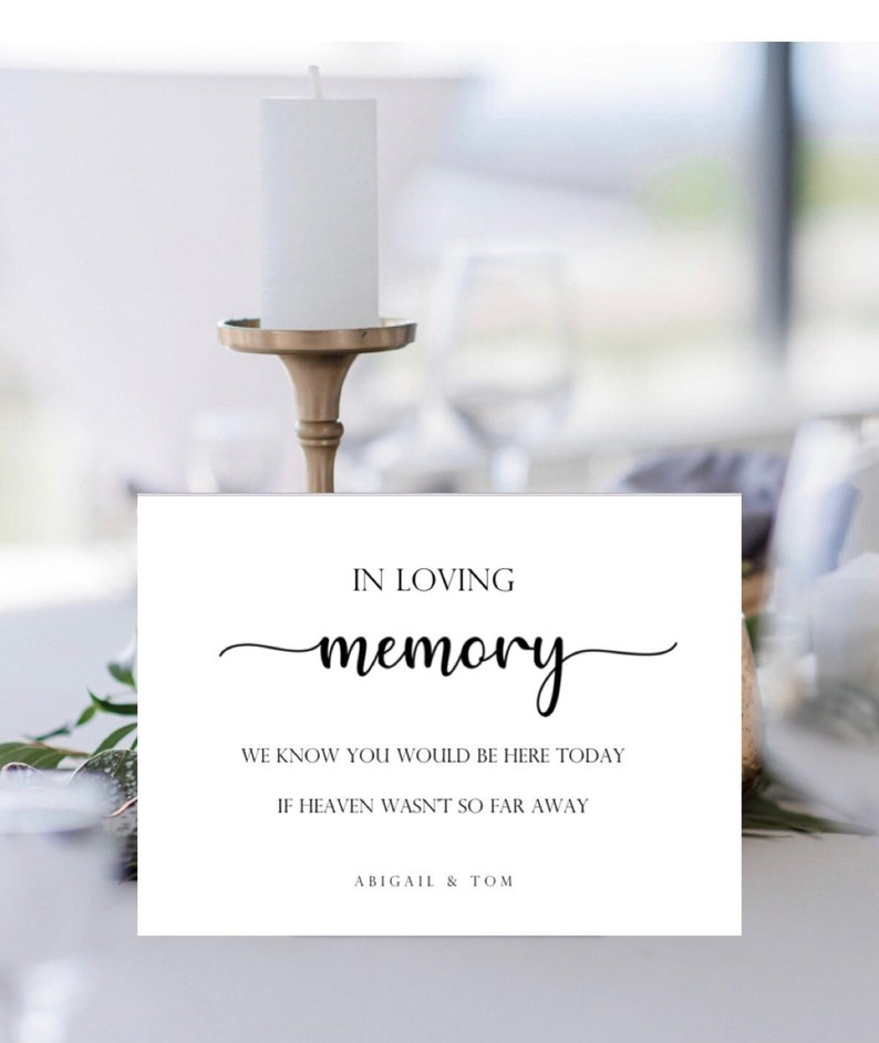 Loving Memory Sign Memory Table Sign in Loving Memory Memorial - Etsy