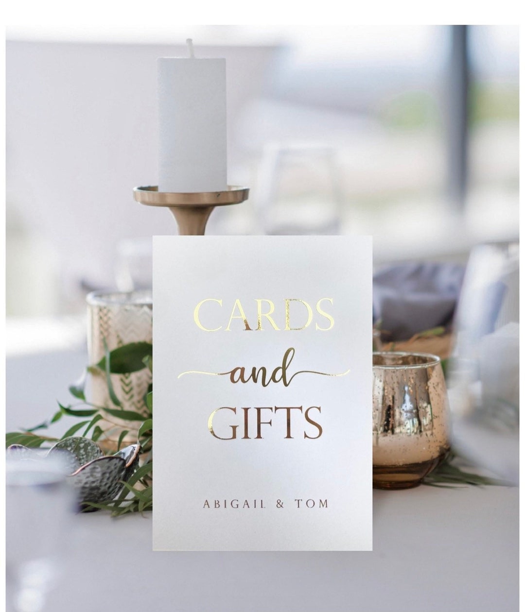 FOIL Gift Table Sign Wedding Cards Table Sign Cards and - Etsy UK