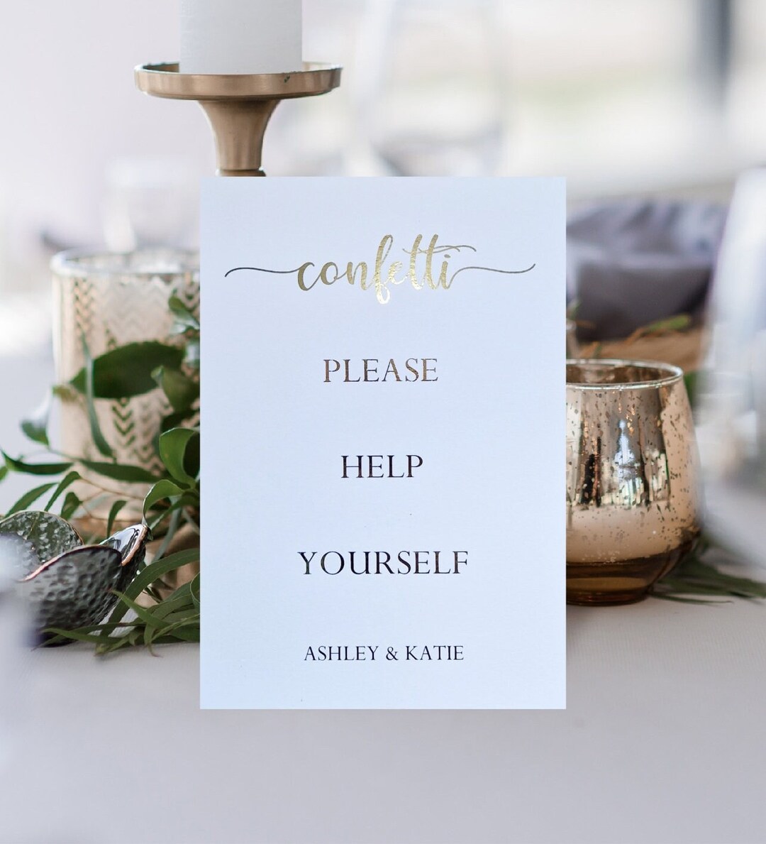 FOIL Confetti Sign Wedding Confetti Sign Foil Wedding Sign - Etsy