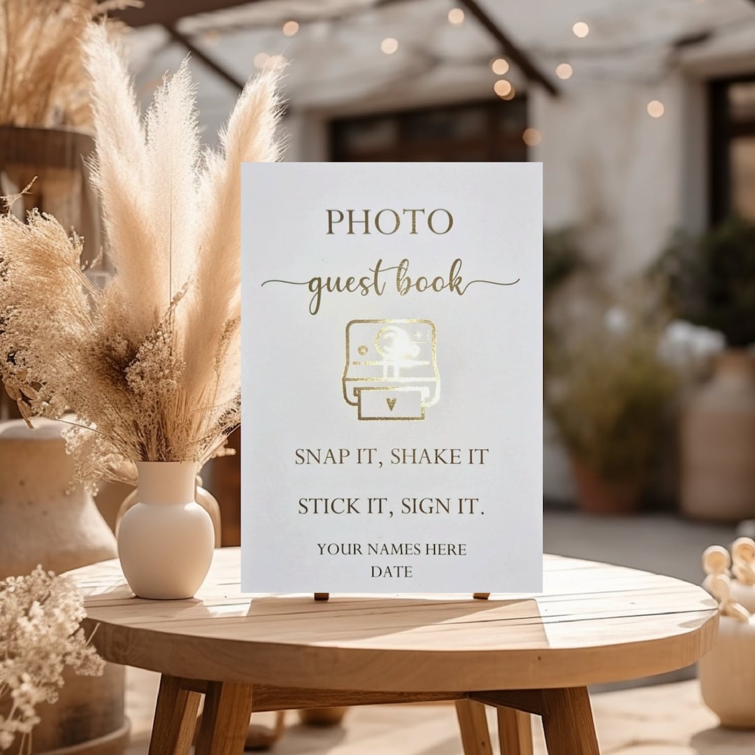 Photo Guest Book Sign, Photo Guestbook, Guestbook Sign, Snap It Shake ...