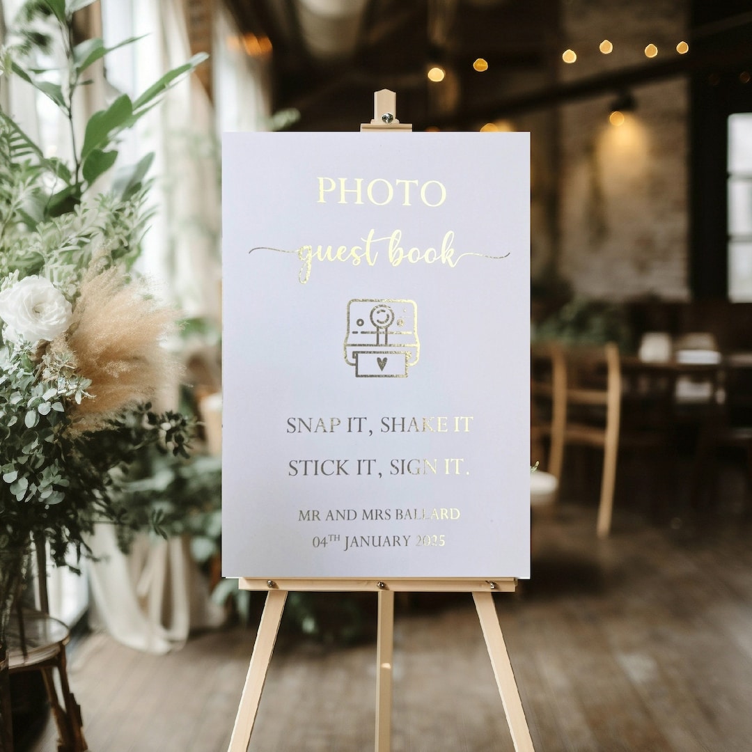 Photo Guest Book Sign, Photo Guestbook, Guestbook Sign, Snap It Shake ...