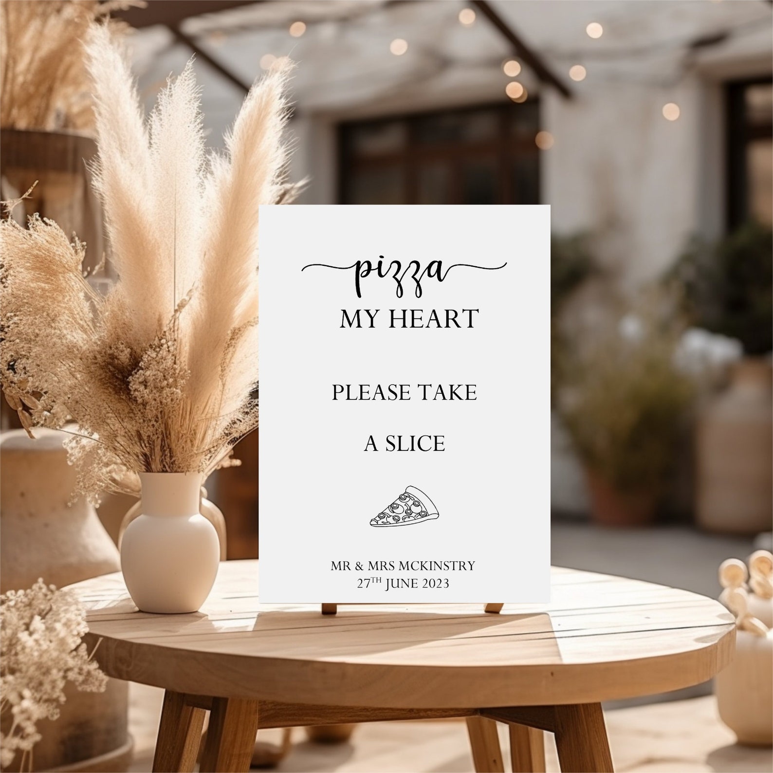 Pizza Table Sign Wedding Pizza Sign Help Yourself to Pizza - Etsy
