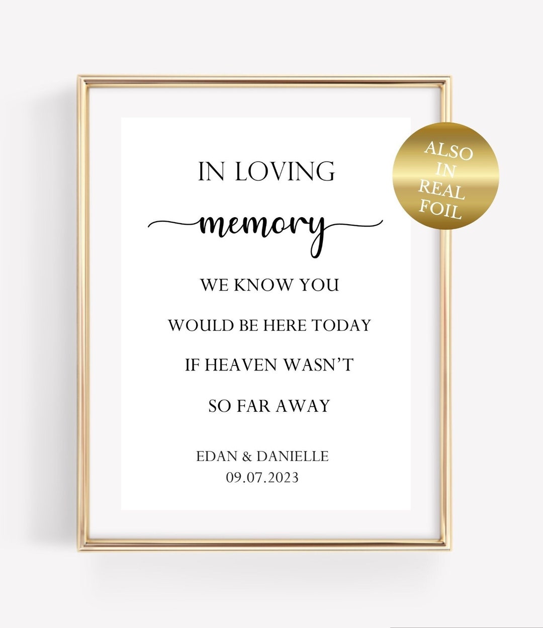 Loving Memory Sign Memory Table Sign in Loving Memory Memorial - Etsy
