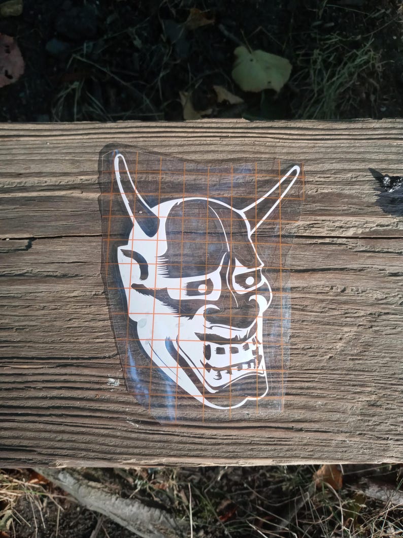 Oni Mask Decal, Oni Demon Mask Sticker, Bumper Sticker, Laptop Sticker ...