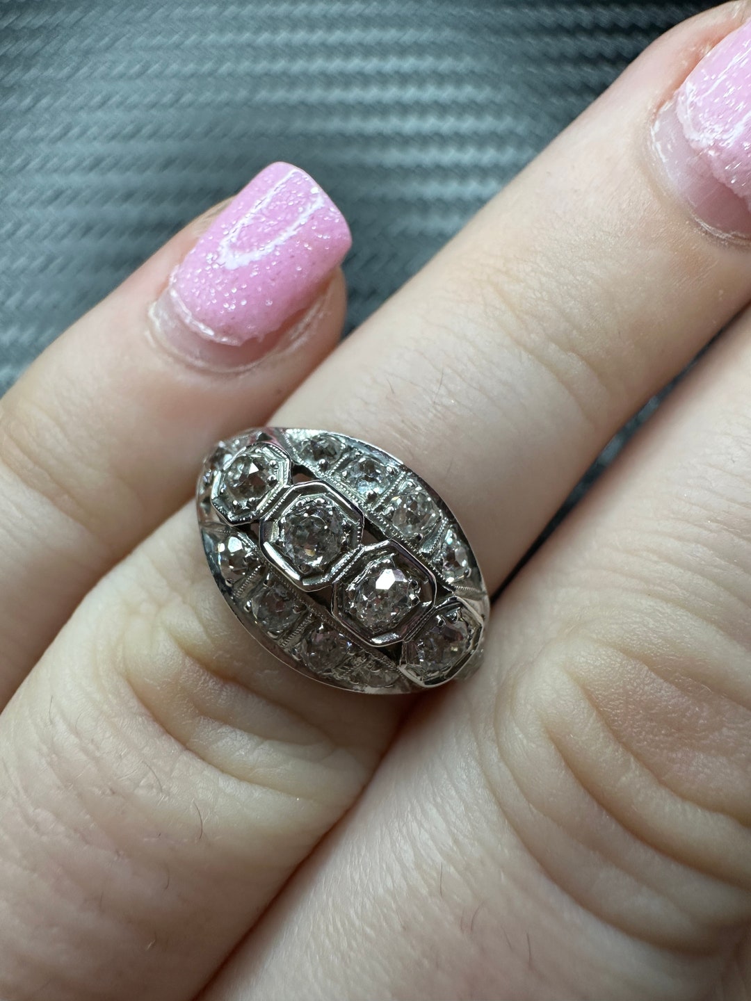 Art Deco Diamond Ring/circa 1920's/roaring Twenties/18k Gold - Etsy