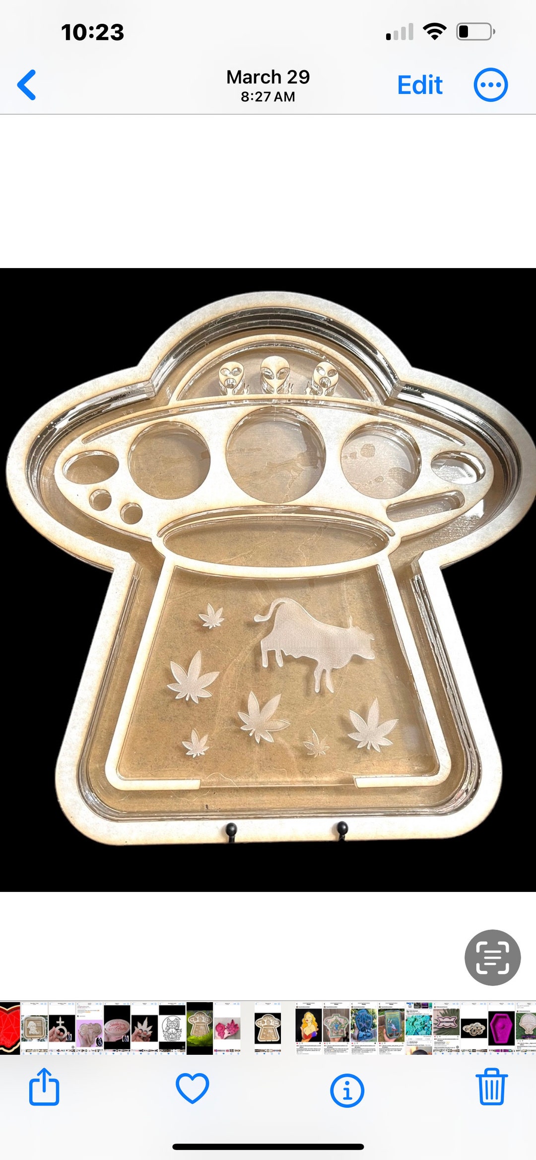 Silicone Alien UFO Rolling Tray Mold - Thick Rolling Tray Mold - Etsy