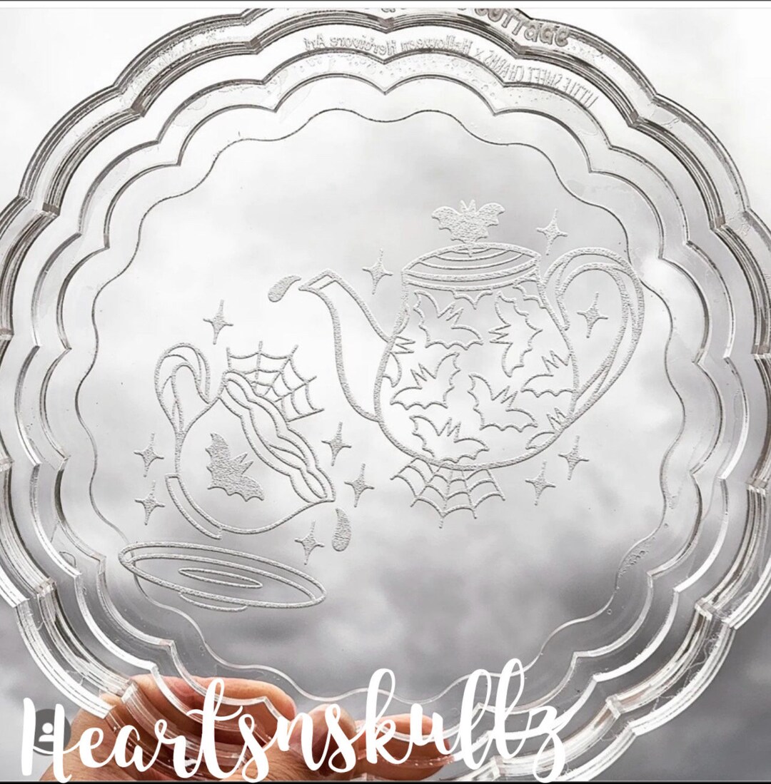 Silicone Scalloped Victorian Spooky Tea Set Tray Mold - Exclusive ...