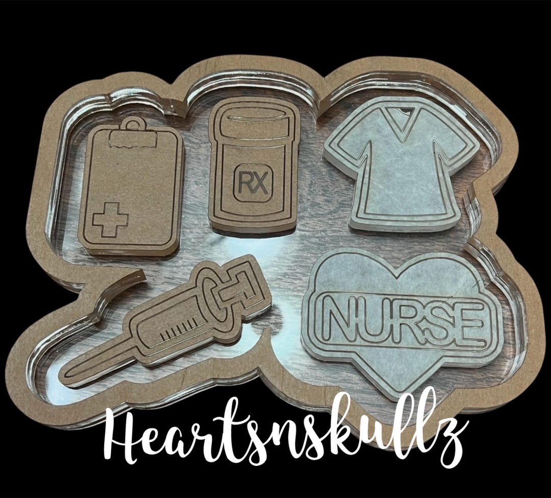 Silicone Nurse Magnet/ Badgereel Mold Pallete - Nurse Keychain Mold ...