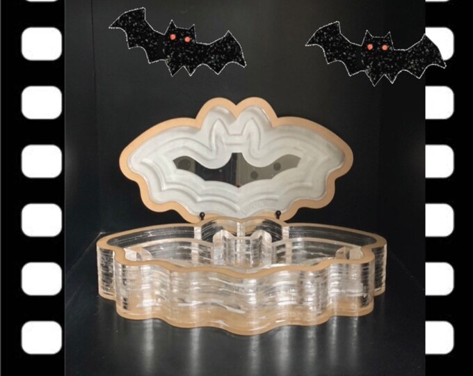 Bat Box Resin Mold - Exclusive 2 Piece Bat Box & Lid Mold - Trinket Bat ...