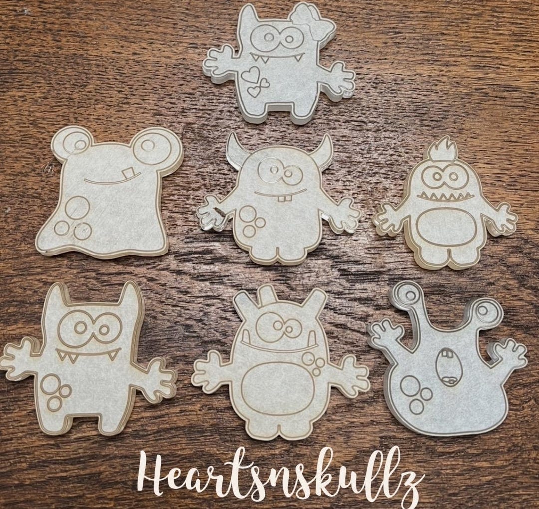 Silicone Monsters Pallete Mold - Magnet / Keychain / Ornament Molds - Etsy