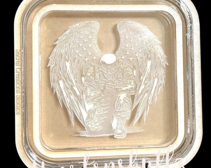Veteran With Wings Silicone Coaster Tray Mold - Memorial Day Mold - Etsy