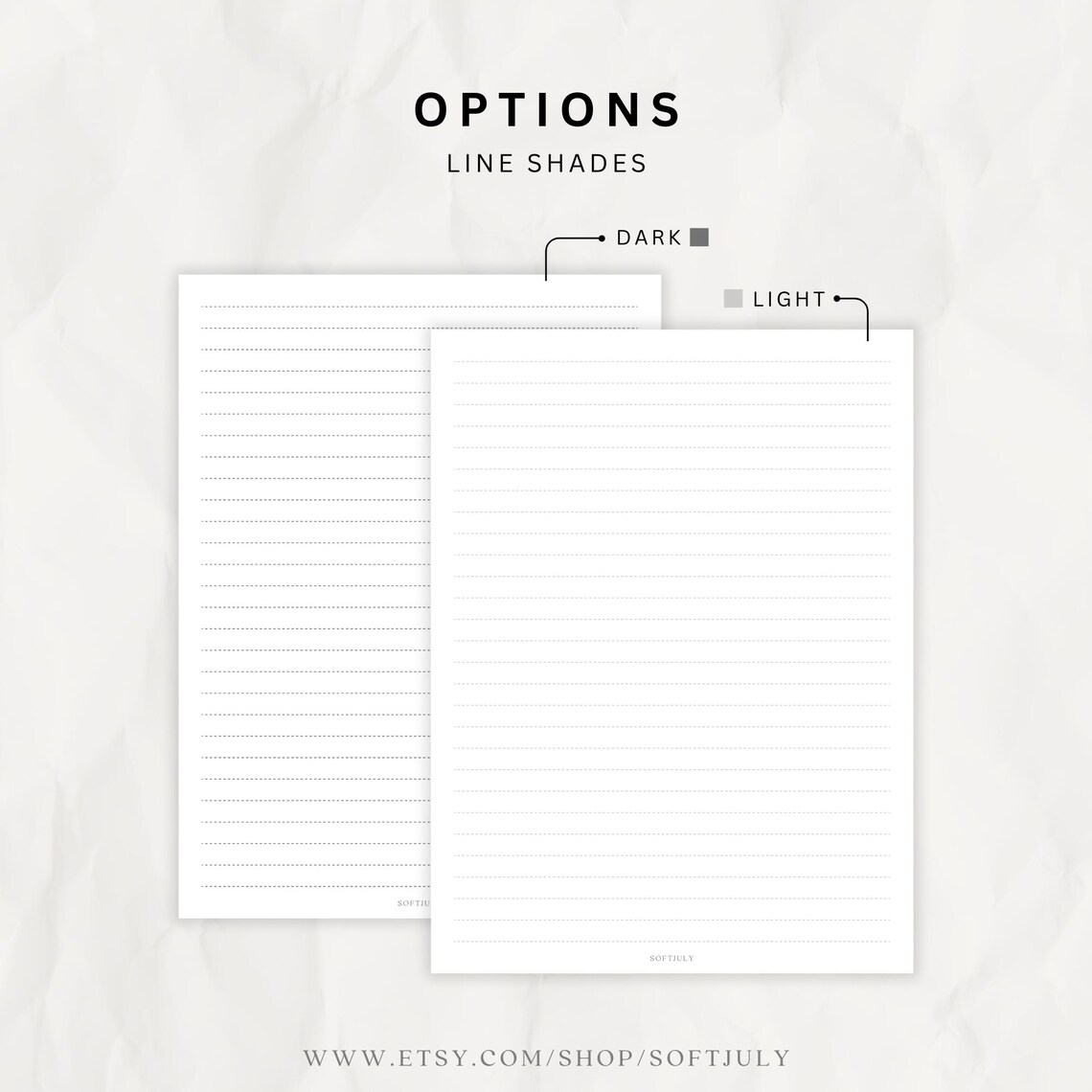 Minimalist Lined Note Template for Supernote A5X2 | PDF PNG | E-ink ...