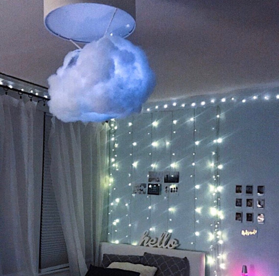 CLOUD LIGHT hanging cloud night light thunder cloud | Etsy