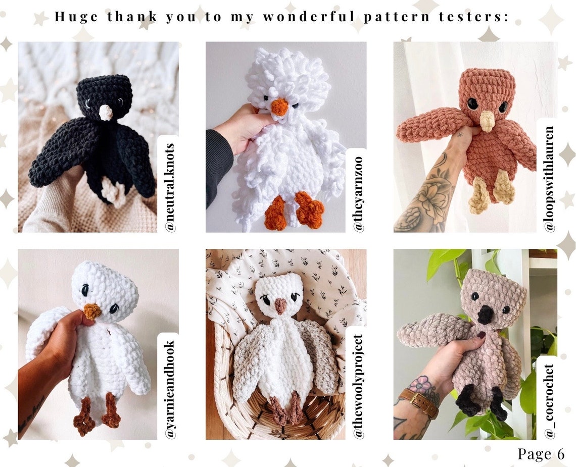 Opal the Owl - PDF Crochet Pattern - Flat - Lovey - Baby - Amigurumi ...