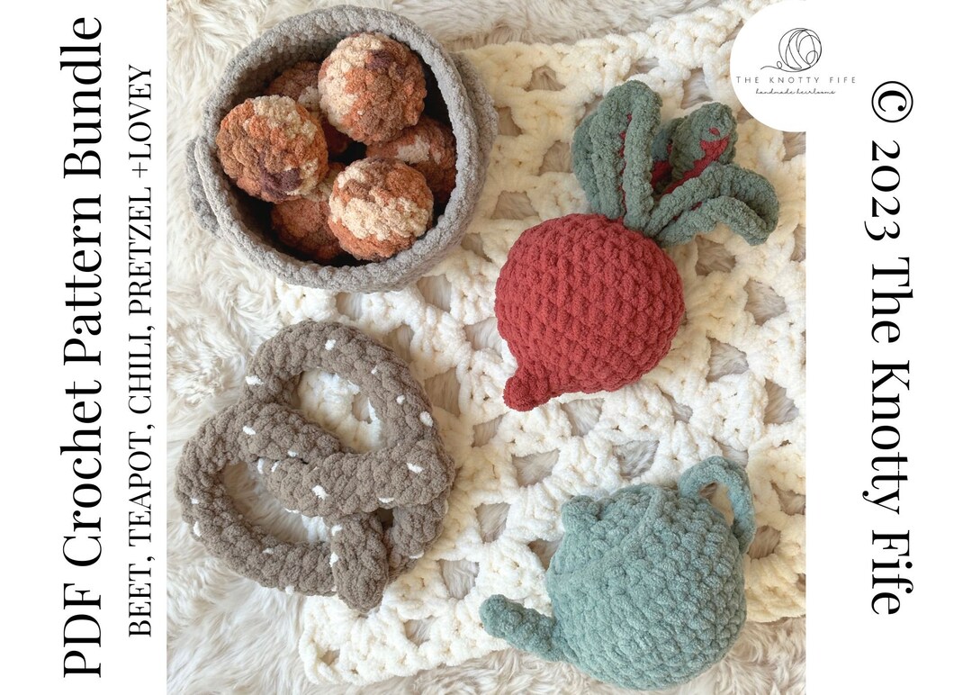 The Office Inspired Crochet Pattern Bundle - Rattle - Lovey - Baby Gift ...