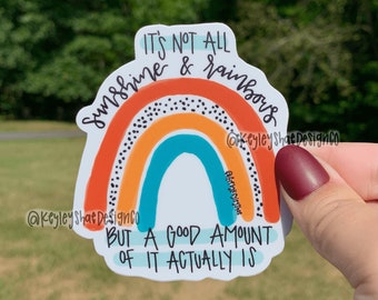 INSTANT DOWNLOAD Sunshine & Rainbows 1 Inch Bottle Cap Image - Etsy