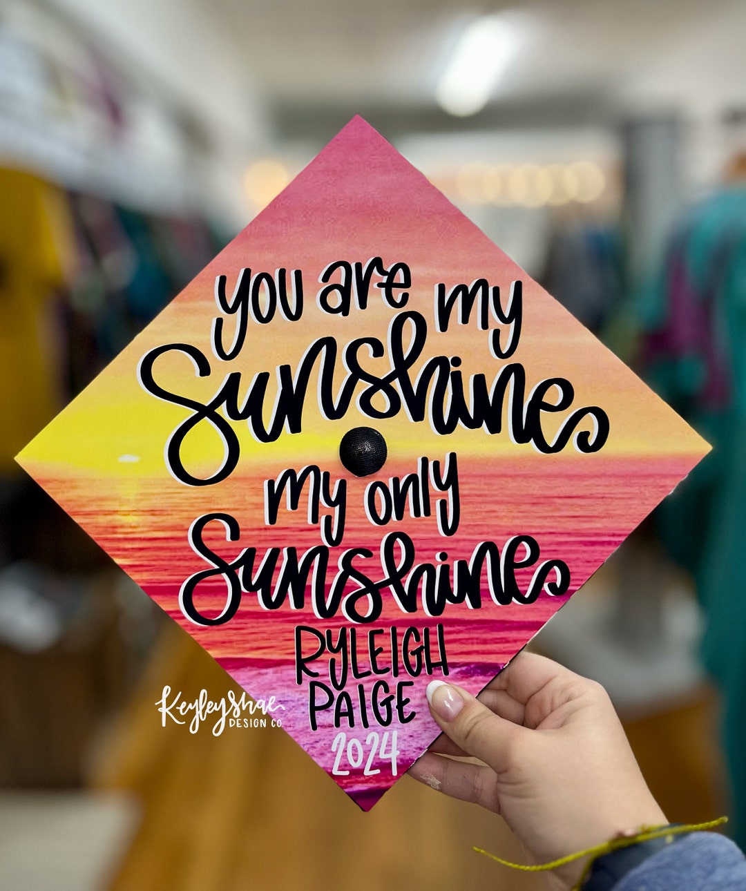 Graduation Cap Topper - You Are My Sunshine - Sunset - Customizable ...