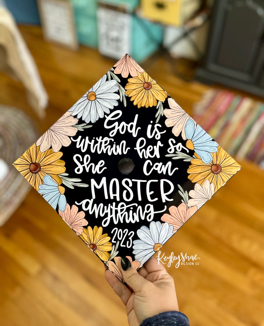 Flowers Graduation Cap Topper - Customizable - Personalizable - Etsy
