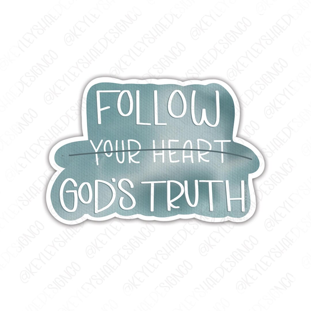 Waterproof Sticker - Follow Gods Truth- Bible Verse - Sticker ...