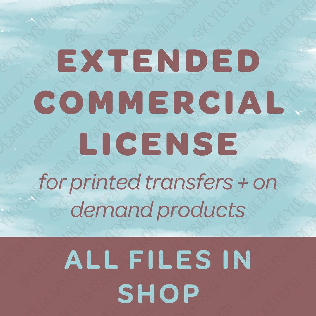 Extended Commercial License for ALL PNG Files in Shop - Etsy