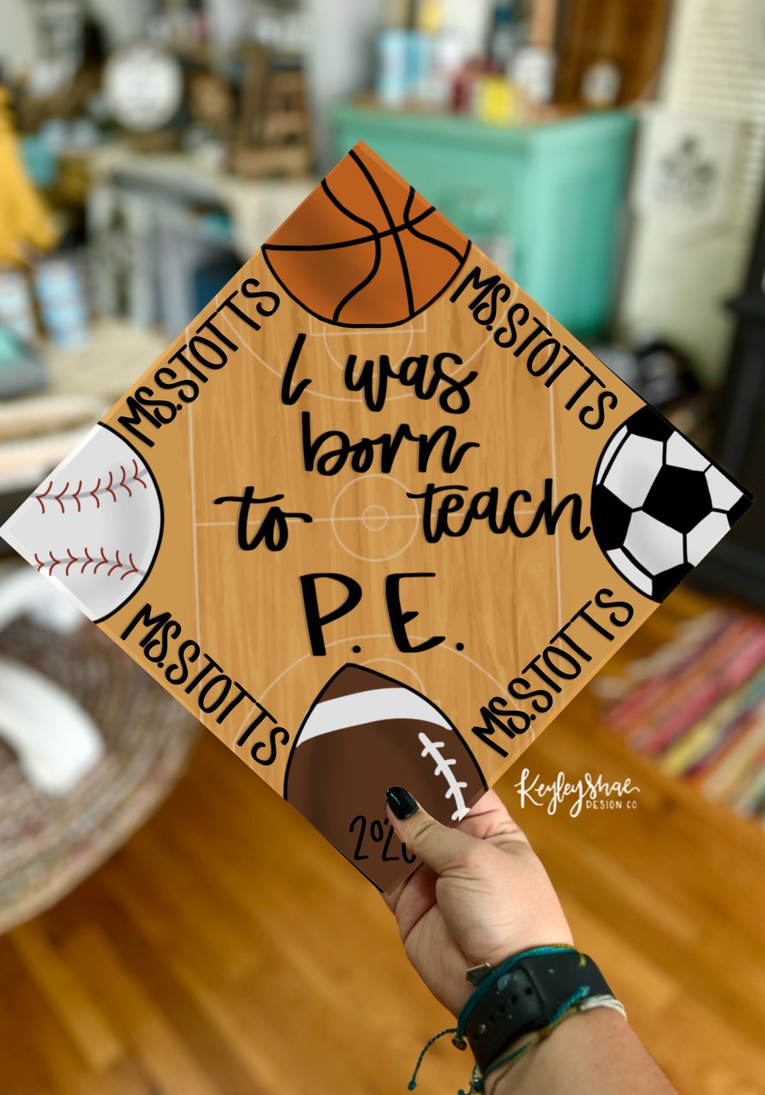 PE Teacher Graduation Cap - Personalization - Teacher - PE - Sports - Etsy