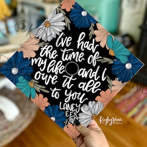 Flowers Graduation Cap Topper - Customizable - Personalizable - Etsy