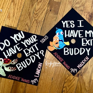 Graduation Cap Topper - Nemo - Dory - Matching - Twins - Customizable ...