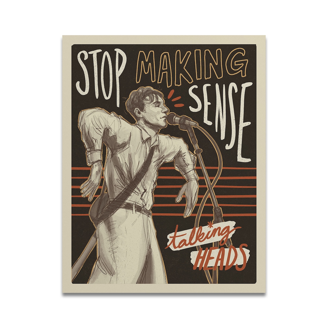 Talking Heads/david Byrne "stop Making Sense" Poster | 11"x14" Made to ...