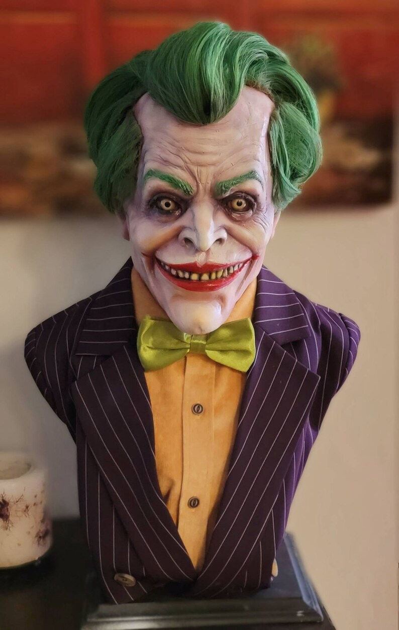 Arkham Asylum Joker Clown Prince Inspired Xl Bust - Etsy