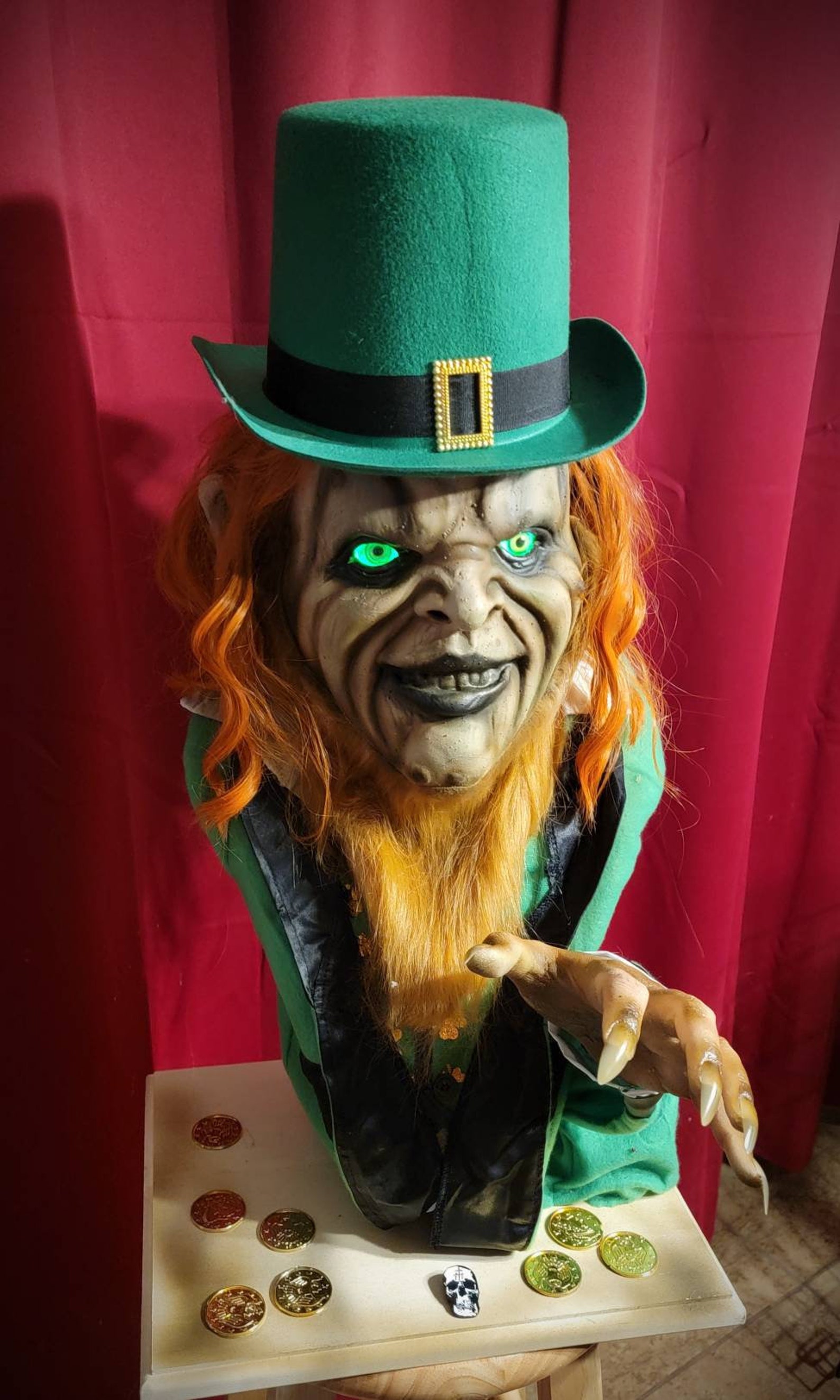 Light up Super Deluxe Leprechaun Inspired Bust With Hand - Etsy
