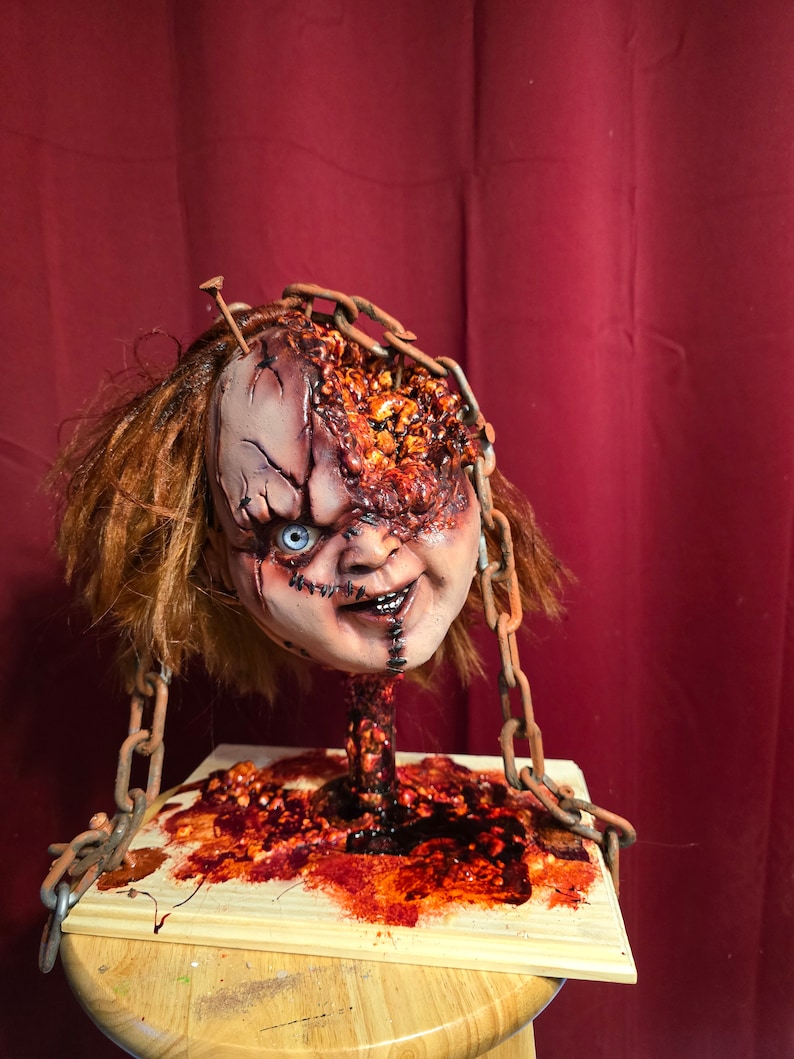 Chucky Inspired Art Gore Life Size Bust - Etsy