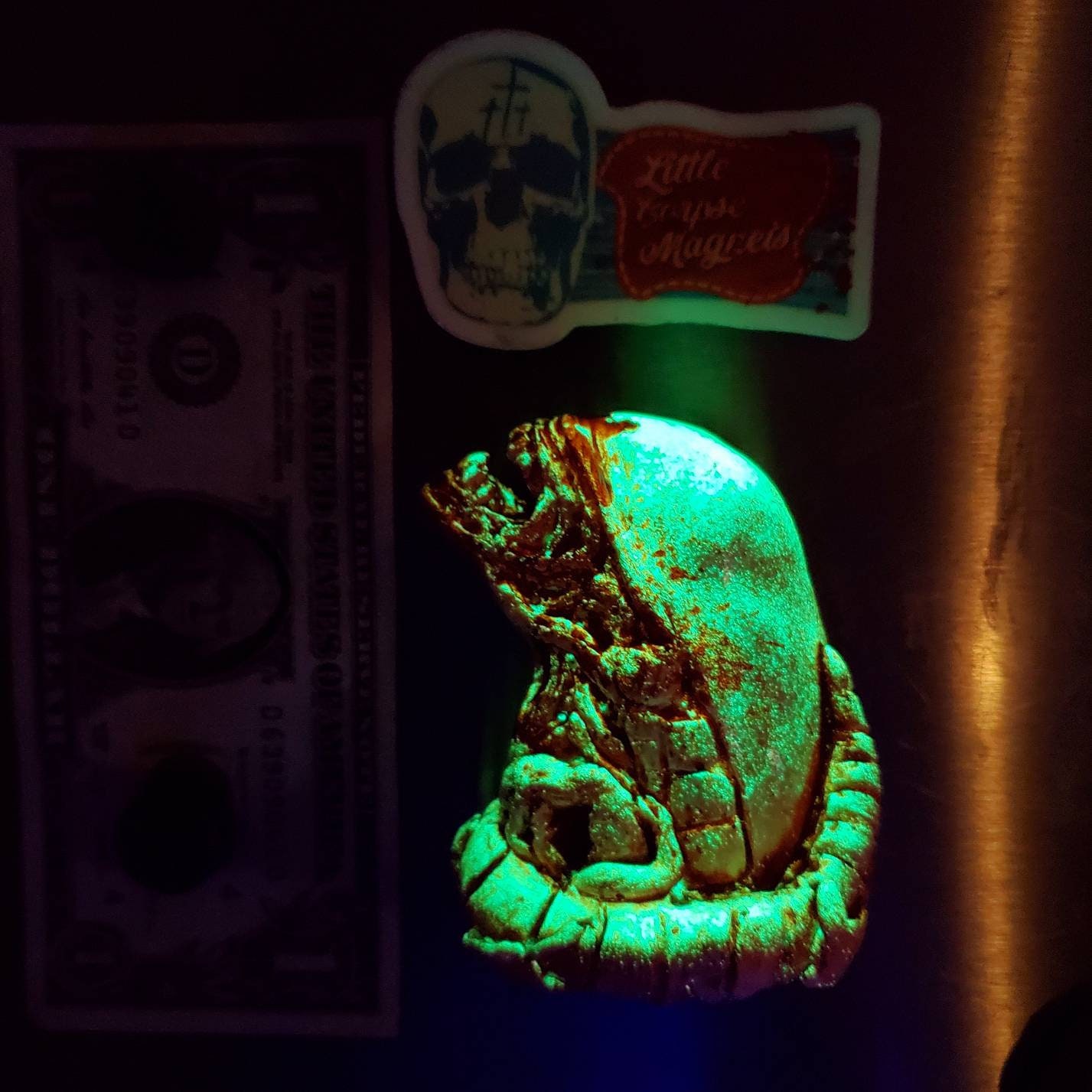 Glow in the Dark Resin Alien Movie Chest Buster Inspired Refrigerator ...