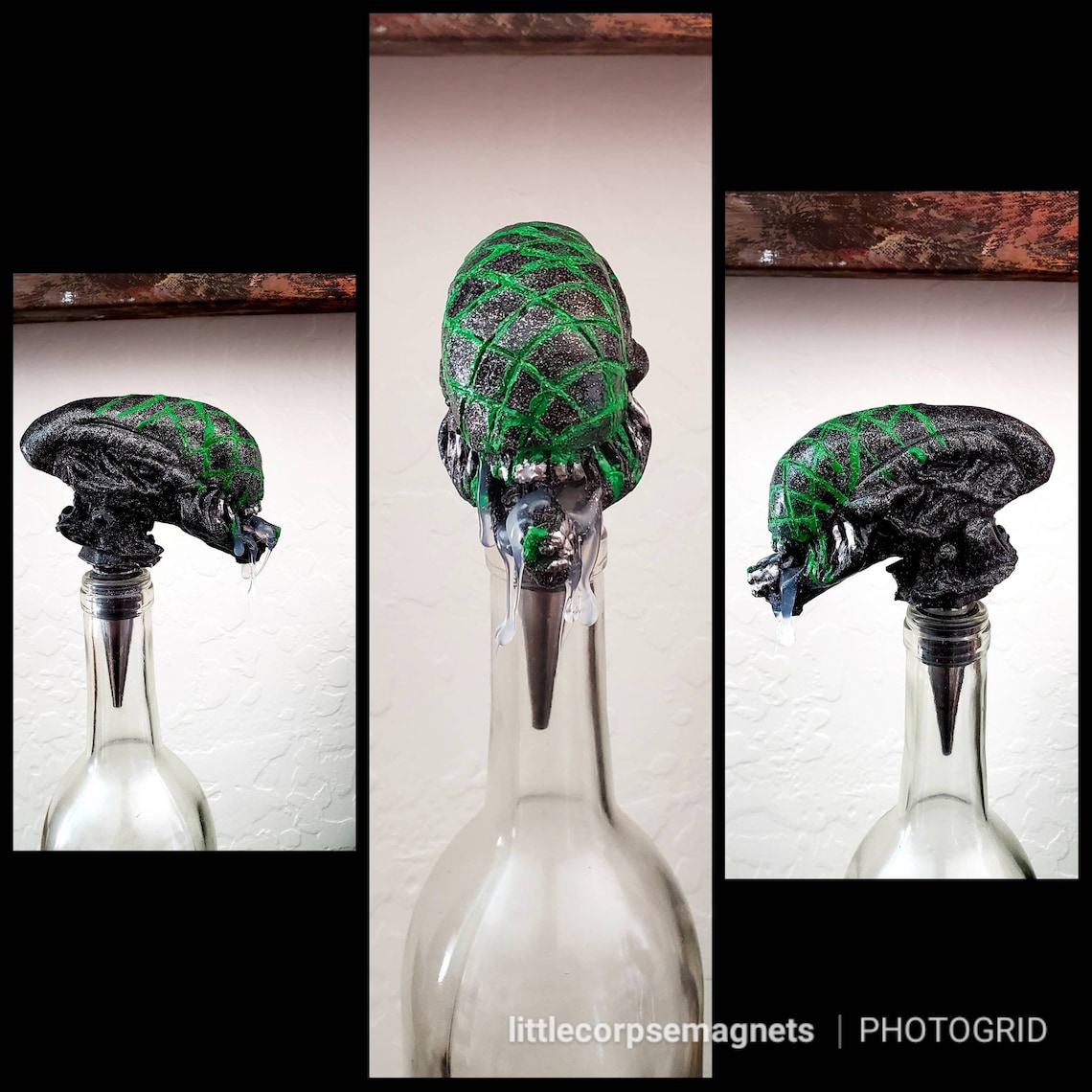 Alien versus predator movie inspired resin bottle stopper | Etsy