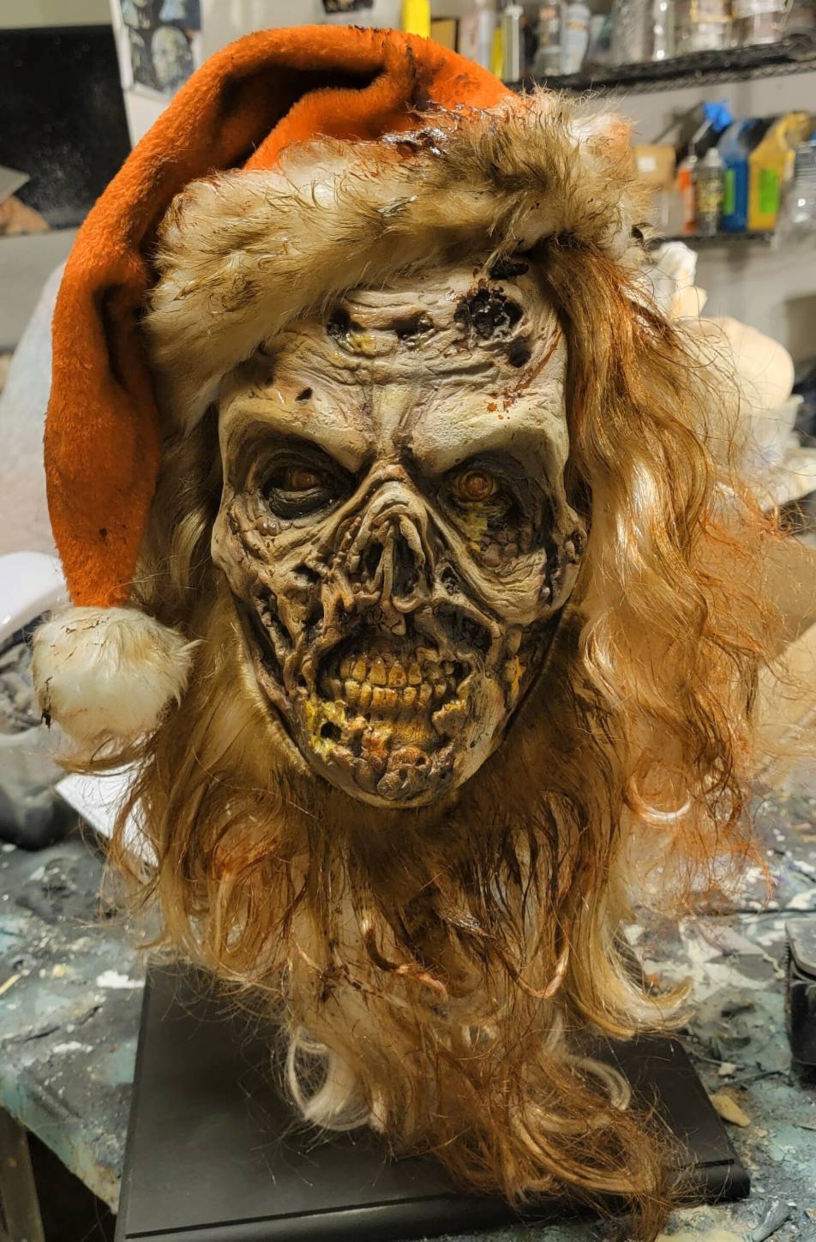 Full Size Zombie Santa Claus Prop Bust With Stand - Etsy