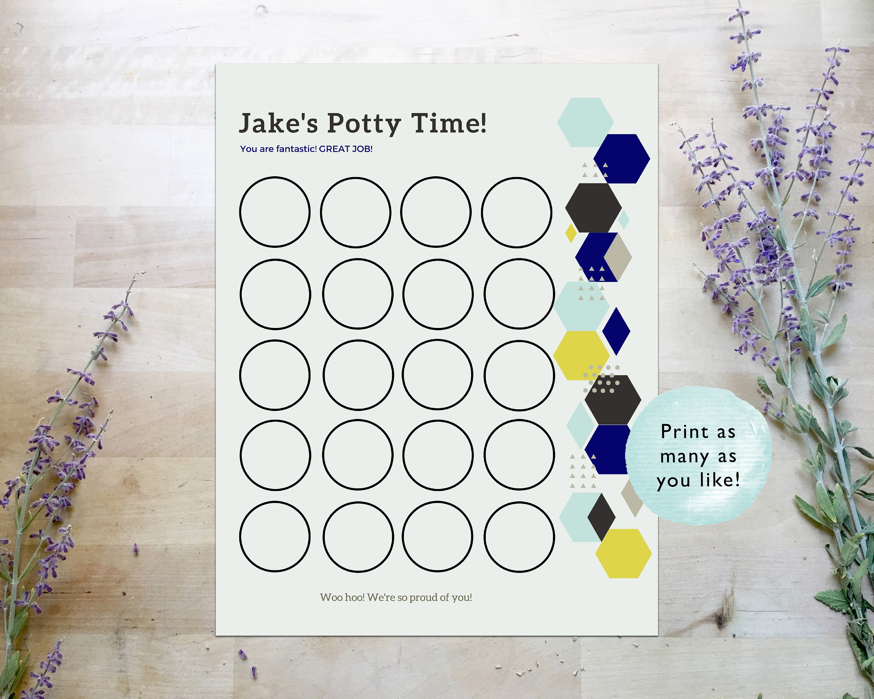 Editable Potty Chart / Potty Training Printable / Digital Print / Fun ...