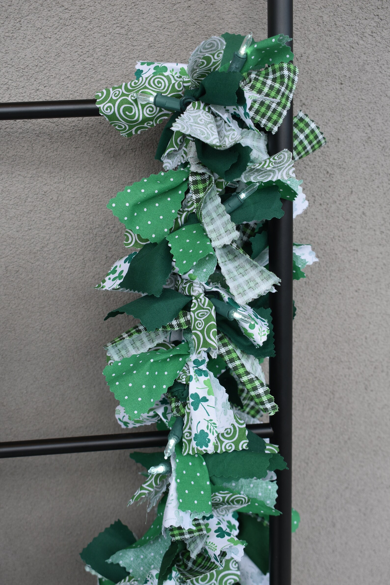 Lighted St. Patrick's Day Garland ~ Rag Tie Garland ~ St. Patrick’s Day ...