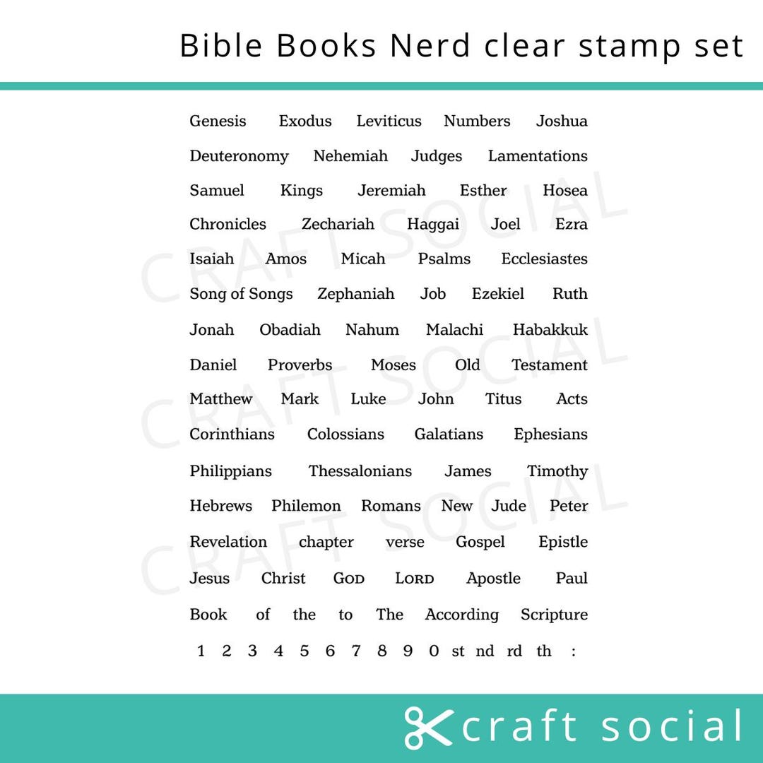 Bible Books Clear Stamp Set: Bible Journaling & Study - Etsy