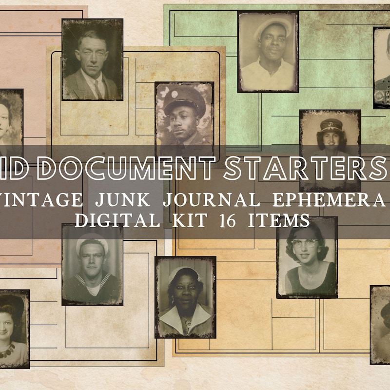 Vintage Identification Cards - Etsy