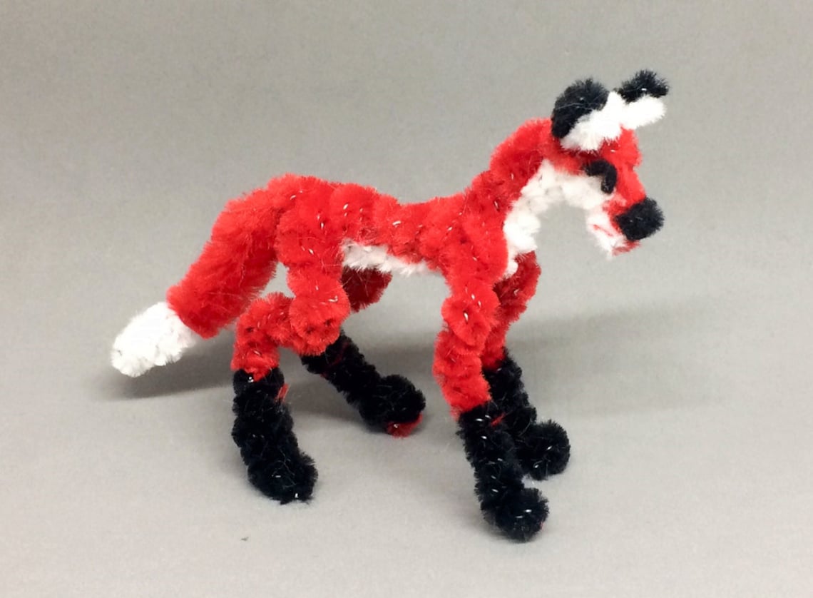 Pipe Cleaner Fox Figurine - Etsy