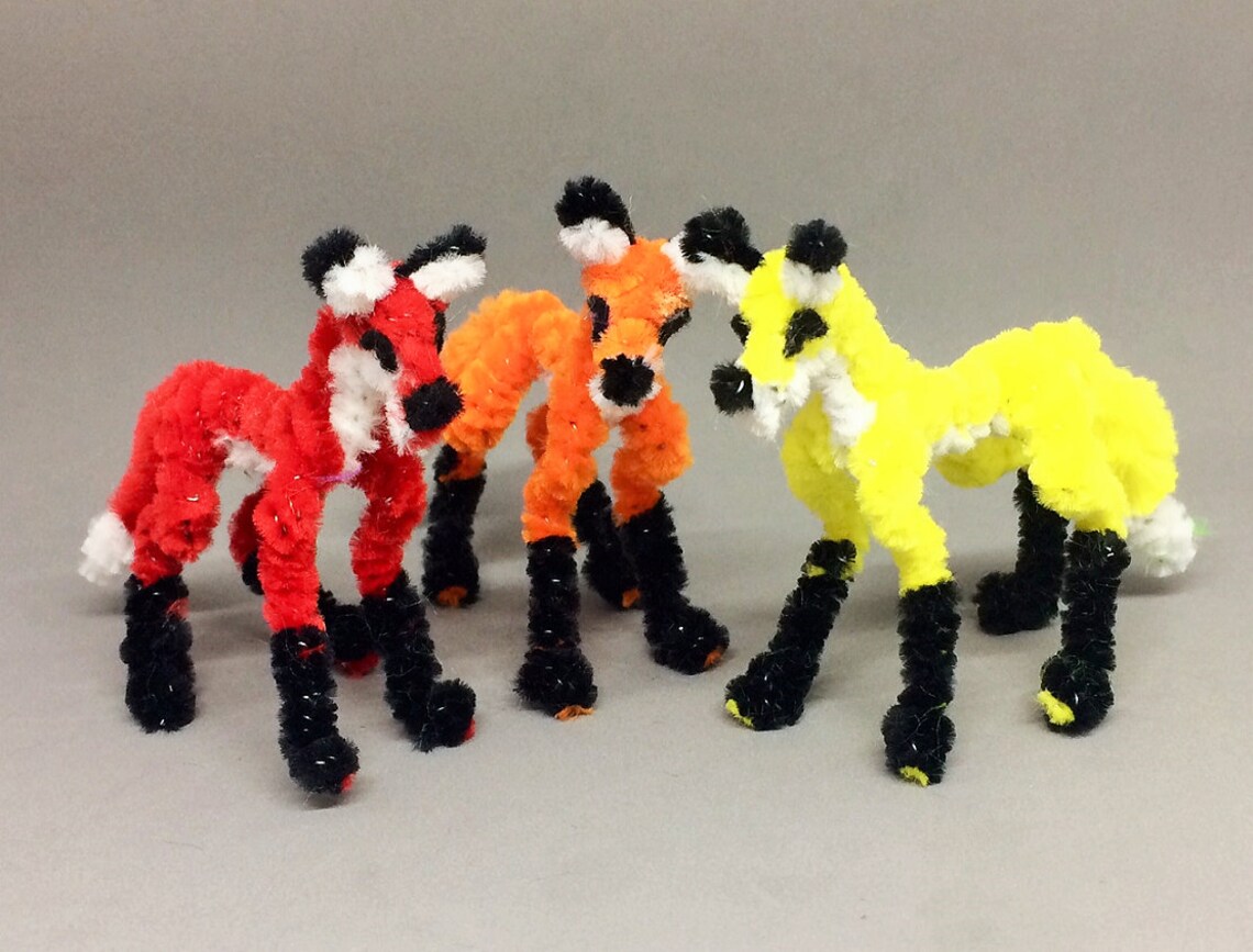 Handmade Poseable Pipe Cleaner Fox Figurine - Etsy