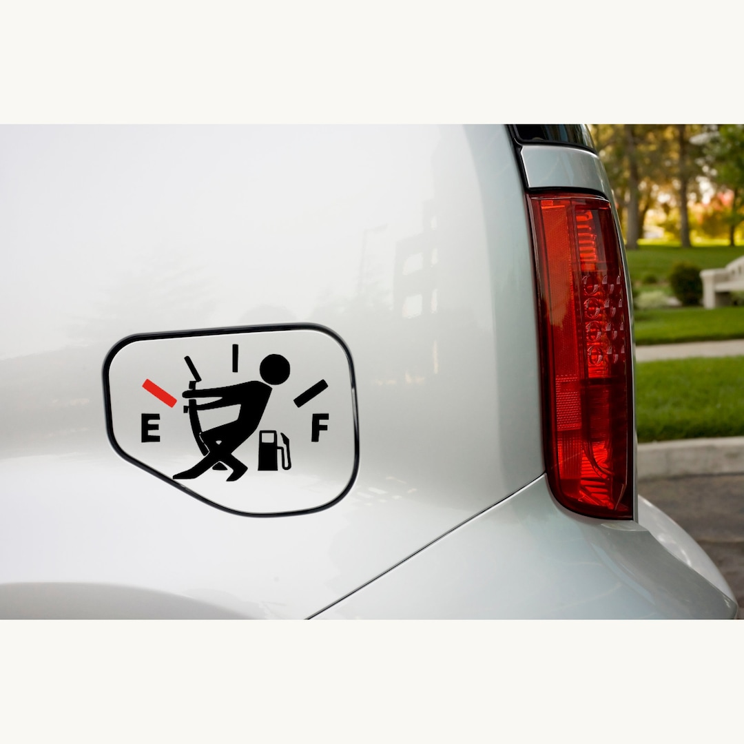 Funny Gas Gauge Decal, Almost on Empty Decal, Gas Gauge Sticker, Gas ...