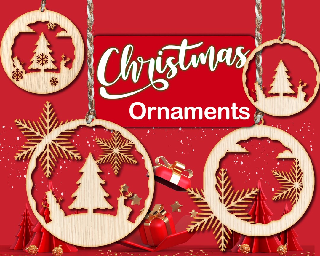 Christmas Ornaments SVG Bundle Christmas Bauble Svg Laser Cut - Etsy