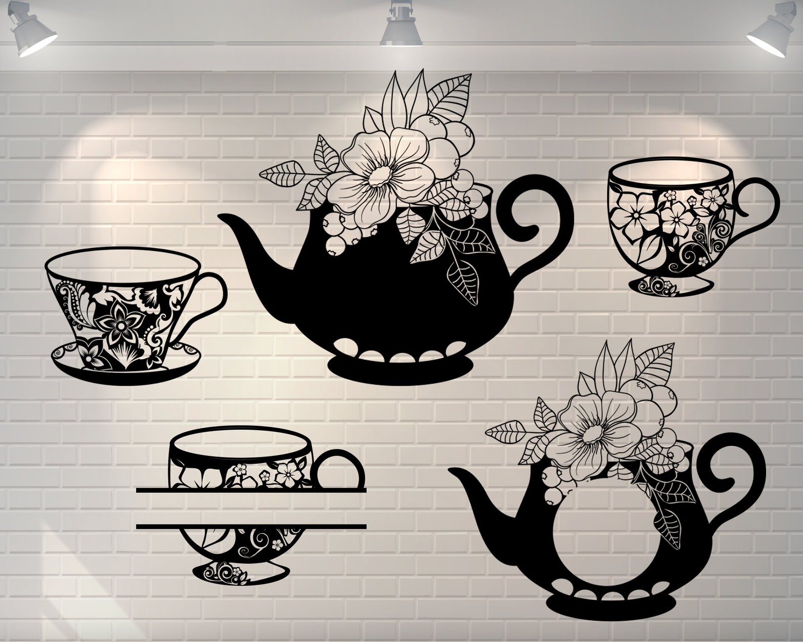 Coffee Tea Svg, Cup Svg Bundle! Tea Pot Clipart Cut Files, England Svg ...