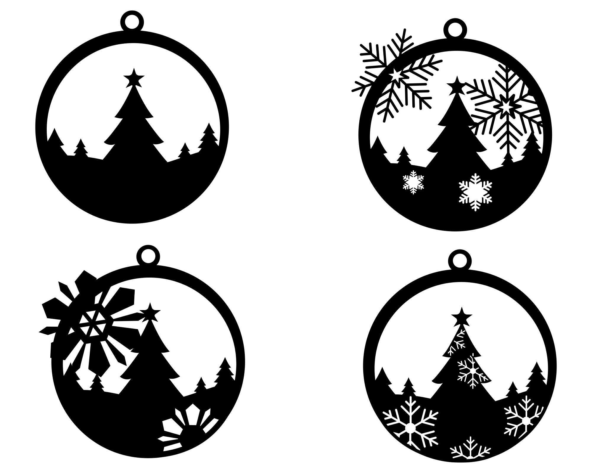 Christmas Ornaments SVG Bundle Christmas Bauble Svg Laser Cut Files ...