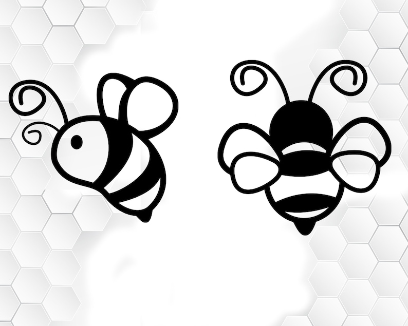 Bee Svg Honeybee Svg Cut File Craft File Template Vector Digital ...